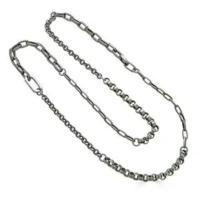 LONI PAUL JEWELRY Mixed Chain Necklace - Silver