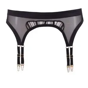 EMMA HARRIS Theodora Midnight Suspender Belt - Black