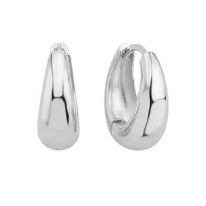 LINYA JEWELLERY Morf Mini Hoop Huggies Earrings - Silver
