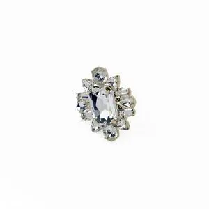 ADDICTED2 Neutrals Ring Dei Dei With Crystals - Gold