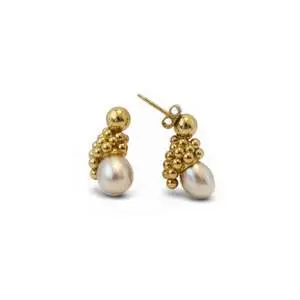 MARTINA ROZENBERG SMIRA JEWELRY Pearl Cascade Earrings - Gold