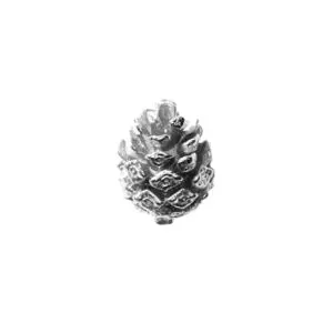 LEE RENEE Baby Pine Cone Lapel Pin - Silver