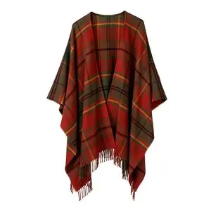 ARAMINTA CAMPBELL Autumn Woodland Walk Lambswool Serape - Orange