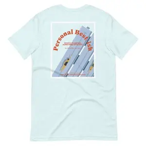 ANCHOR & CREW Ice Personal Best-ish Swimming League Organic Cotton T-shirt - Blue