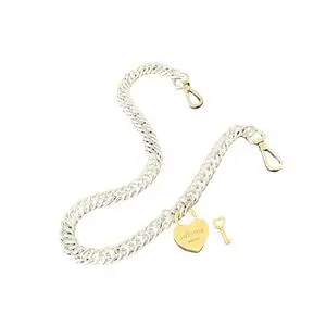 HILO DE MAR Hand-made Chain With Padlock And Key Medium Size