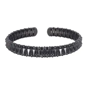 DIME TRIBE Black Sterling Rocky Mountain Bracelet - Silver