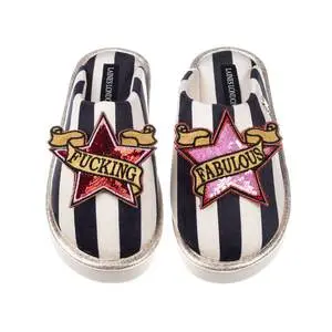 Laines London Striped Mules Clogs For Women