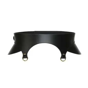 HAUTE CUIR Liora Waist Leather Belt - Black
