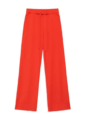 WEARTWO LONDON Goddess Wide Leg Trousers, Coral - Red