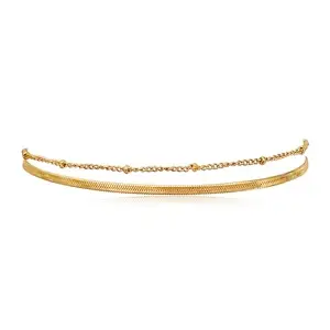 MICKEY'S GIRL Double Layer Waterproof Anklets - Gold