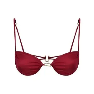 BIANCA RESORTWEAR Calla Bikini Top In Cherry - Red