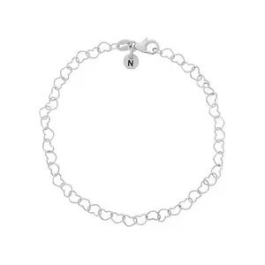 NELLOU JEWELLERY Linked Hearts Bracelet Sterling - Silver