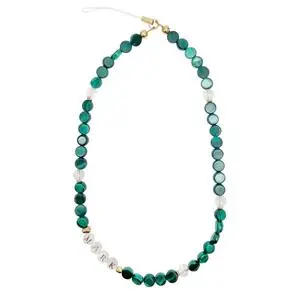 FARRA Malachite With Customizable Name Phone Strap - Green
