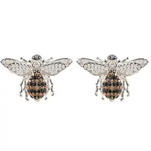 LATELITA Honey Bee Stud Earrings - Silver