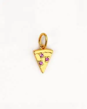 ZYNNIA COLLECTIVE Pizza Slice Charm - Gold