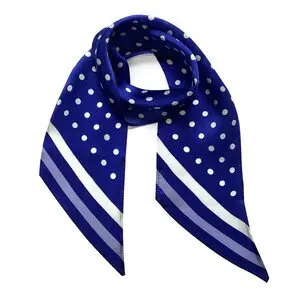 INGMARSON Polka Dot Silk Neck Scarf Electric - Blue