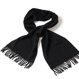 BEL CASHMERE Cashmere Scarf With Fringes - Black