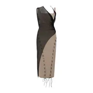 PCFG Neutrals / Bodycon Dress With Tulle - Black