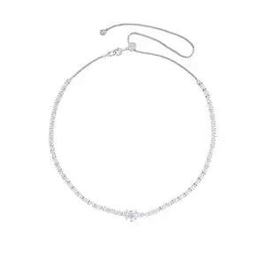 Arte Madrid Whisper Of Love Tennis Necklace & Head Chain With Interchangeable Gemstone Pendants - White