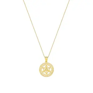 SEVEN SAINTS Merkaba Star, Light Body Activation Necklace - Gold