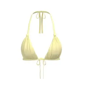 BLACKBOUGH SWIM Roan Knotted Triangle Top / Butter - Yellow