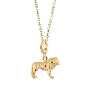 LILY CHARMED Plated Lion Charm Necklace - Gold
