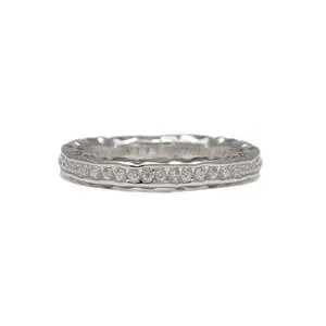 CLASSICHARMS Sophie Molten Eternity Stackable Ring - Silver