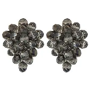 Fairchild Baldwin Silver / Grey / Black Pear Earrings Hematite - Silver/grey/black
