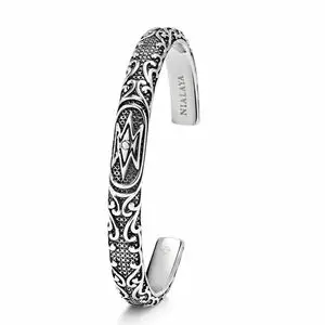 NIALAYA JEWELRY Vintage Cuff Bracelet - Silver