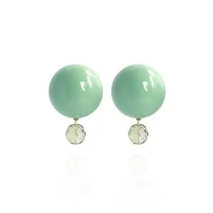 SAULE LABEL Luna Earrings In Sweet Mint - Green
