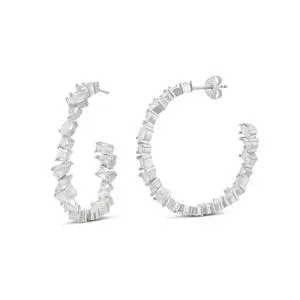 SHYMI Shymi Multi Shape Hoop Earrings Silver