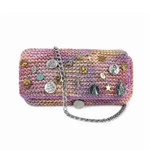 HILO DE MAR Hand-knitted Bag With Metal Charms
