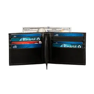 LEATHERE Classic Leather Bifold Wallet Los Angeles - Black