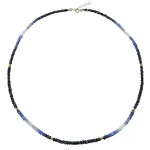 BOMBYX HOUSE Sapphire Ombre Gold Station Necklace - Blue