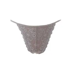 AROMATIQUE Ethereal Touch Thong In Filoscozia Cotton, Ash - Grey
