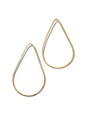 JAREDJAMIN Tereza Hammered Single Teardrop Post Earrings - Gold