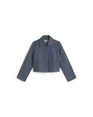 THINKING MU Astrid Natural Dyed Striped Railway Jacket