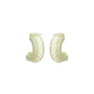 GISSA BICALHO Earring Half Hoop Rope And Shell Clay - Grey