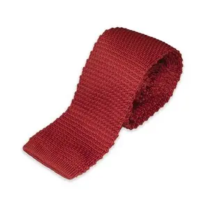 GRESHAM BLAKE Rust Skinny Knit Tie - Red
