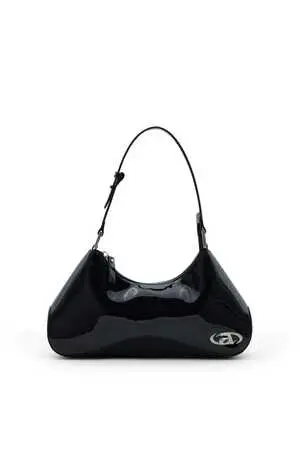A BY ANYAH Ada Liquid Onyx Shoulder Bag - Black