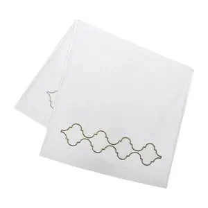 KM HOME COLLECTION Catena Embroidery Face Towel - White