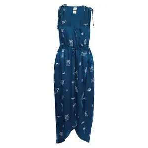EM & SHI Athena Wrap Dress - Blue