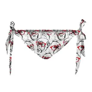ALOHA FROM DEER White / Red Cheeky Monkey Bikini Bows Bottom