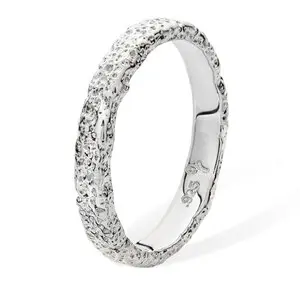LUCY QUARTERMAINE Silver / Gold Solid Sterling Silver Slim Hula Ring - Silver/gold