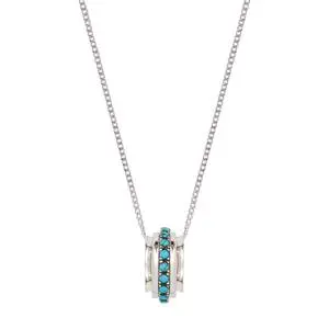 CHARLOTTE'S WEB JEWELLERY Parvati Spinning Necklace Turquoise - Silver