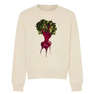 INGMARSON Neutrals / Beetroot Embroidered Organic Cotton Sweatshirt - Purple