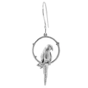 LEE RENEE Parakeet Earring – Large, Upright - Silver