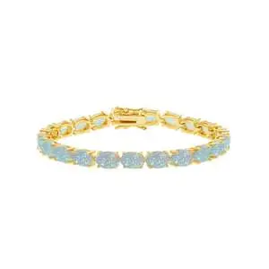 LA KAISER Eternal Blue Opal Tennis Bracelet - Gold