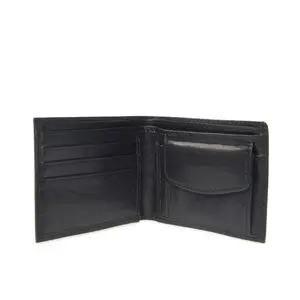 VIDA VIDA Classic Leather Wallet With Coin Pocket - Black