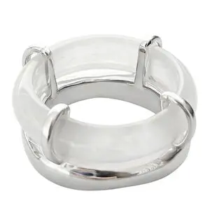 SEREE Cove White Jade Stone Sculpted Ring